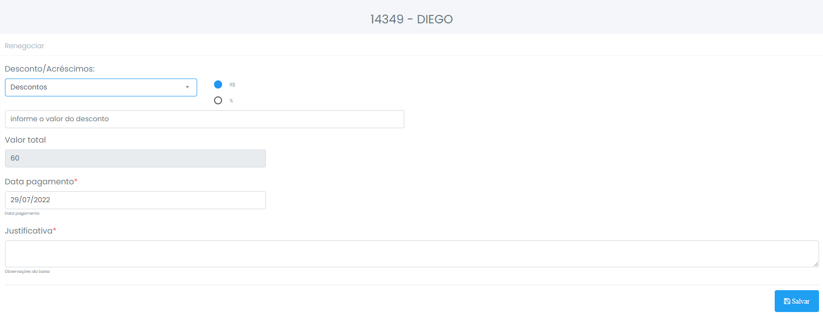 Financeiro do cliente - ISPCLOUD